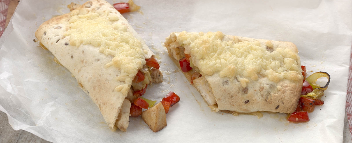 Makkelijke enchilada met paprika, prei & kip