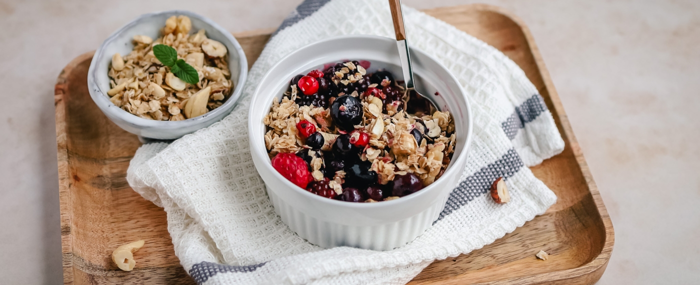 Crumble met fruit & havermout