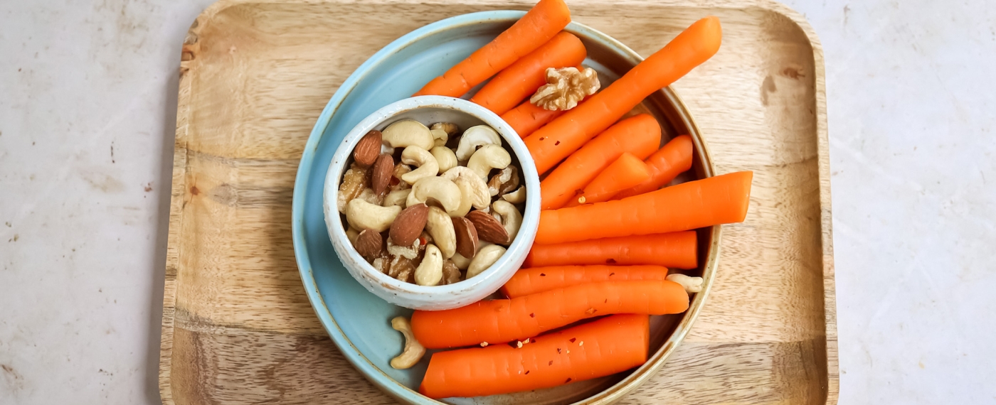 Wortelen met handje noten