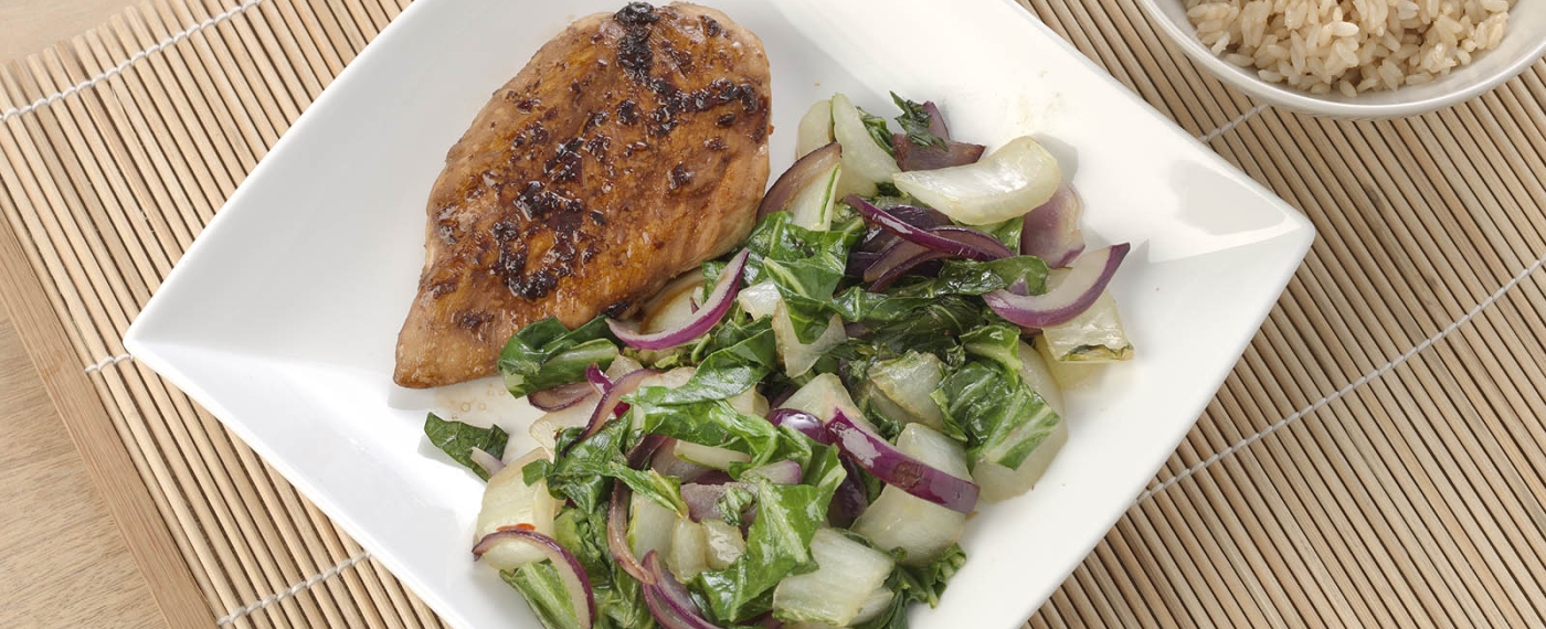 Japanse kipfilet met Shanghai paksoi & bloemkoolrijst