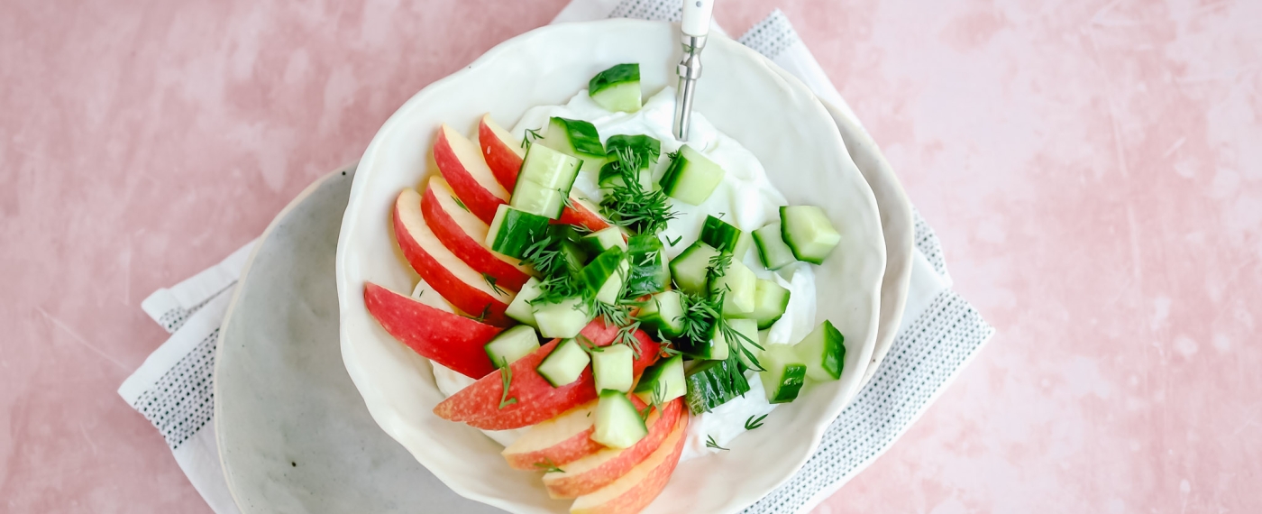 Appel & komkommer bowl